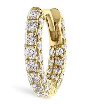 MARIA TASH Diamond Five Row Pavé Single Hoop Earring - Gold
