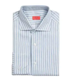Men's Isaia Blue Shirts