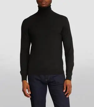 Ralph Lauren Purple Label Cashmere Rollneck Sweater - Black