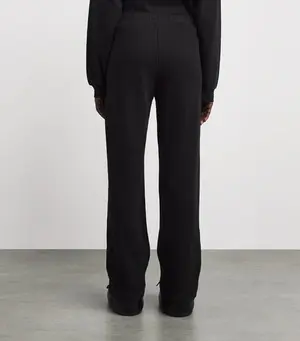 SKIMS Cotton-blend Fleece Straight Leg Sweatpants - Black