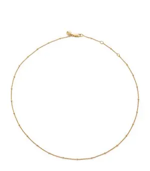 Monica Vinader Vermeil Beaded Chain Necklace - Gold