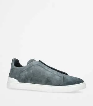 Zegna Triple Stitch Suede Sneakers