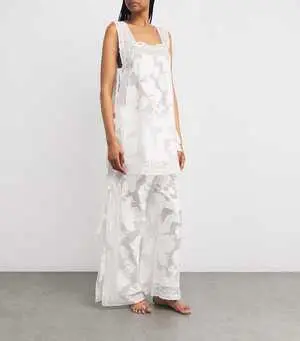 Loretta Caponi Lace-trimmed Trousers