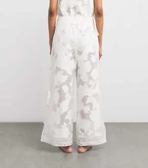 Loretta Caponi Lace-trimmed Trousers