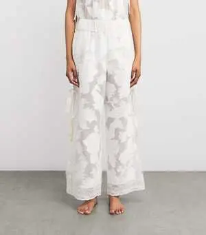 Loretta Caponi Lace-trimmed Trousers