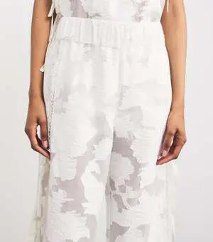 Loretta Caponi Lace-trimmed Trousers