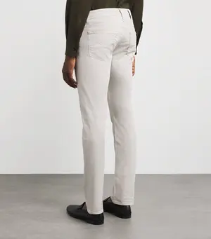 JACOB COHЁN Nick Slim Stretch-cotton Chinos - White