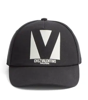 Valentino Garavani Cotton Baseball Cap - Black
