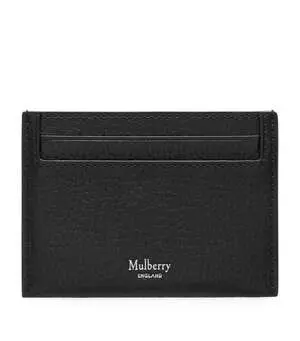 Mulberry Grained Leather Card Holder - Black