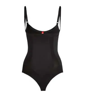 Spanx Sculpt Oncore Open-bust Brief Bodysuit - Black
