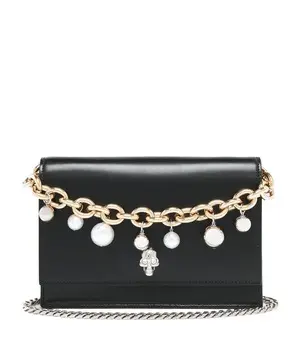 Alexander Mcqueen Gold Tone Cross Body Bags