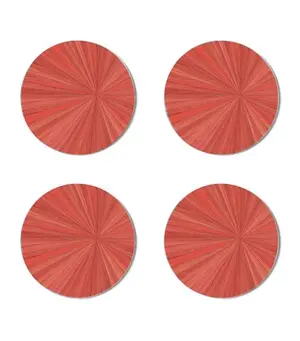 HESTIA Set Of 2 Soleil Round Coasters - Grey