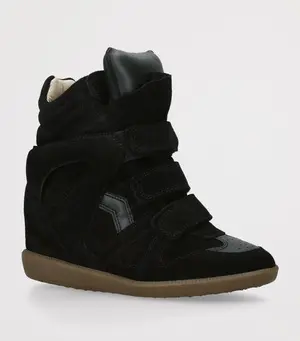 Isabel Marant Étoile Bekett Suede Wedge Sneakers - Black