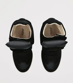 Isabel Marant Étoile Bekett Suede Wedge Sneakers - Black