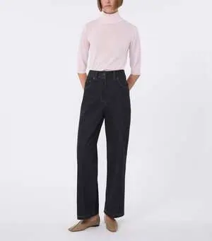 Max Mara Virgin Wool High-neck Top - Pink