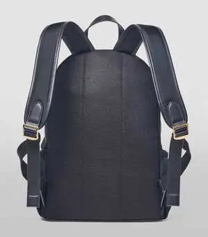 ASPINAL OF LONDON Nylon Backpack With Leather Trim - Blue