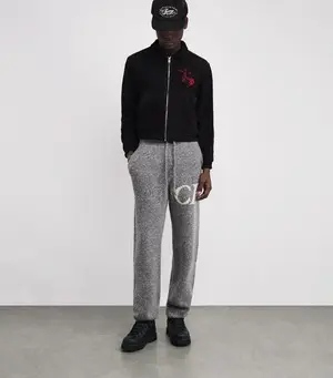 COLE BUXTON Wool-blend Logo Sweatpants - Grey