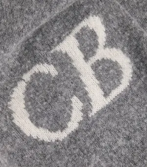 COLE BUXTON Wool-blend Logo Sweatpants - Grey