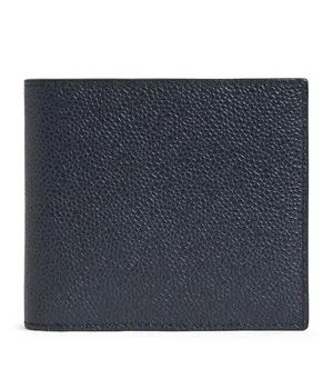 Thom Browne Leather Bifold Wallet - Navy