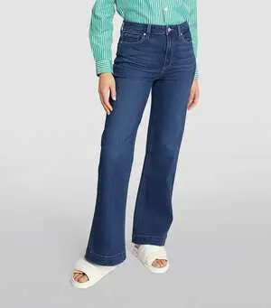 Paige Leenah Wide-leg Jeans - Black