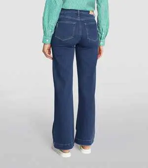 Paige Leenah Wide-leg Jeans - Black