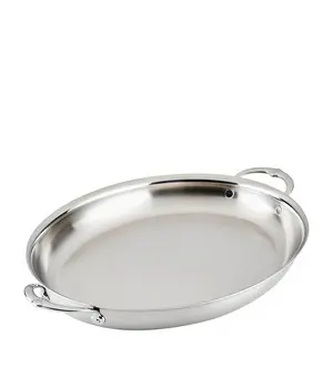 HESTAN Stainless Steel Oval Au Gratin Dish - Silver