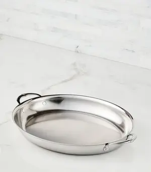HESTAN Stainless Steel Oval Au Gratin Dish