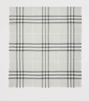 Burberry Wool Wide Check Scarf