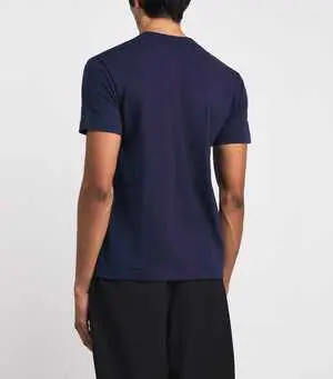 Play Comme Des Garcon Embroidered Double-heart T-shirt - Navy