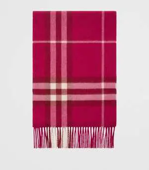Burberry Cashmere Check Scarf - Pink