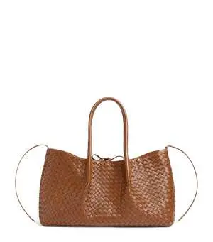 Bottega Veneta Leather Pinacoteca Tote Bag - Brown