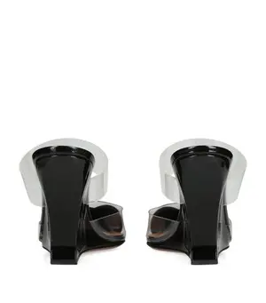Alaïa Patent Coeur Mules 90 - Black