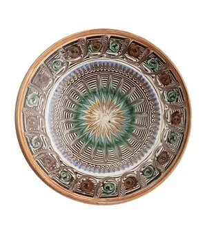 CABANA MAGAZINE Ceramic Horezu Plate - Green