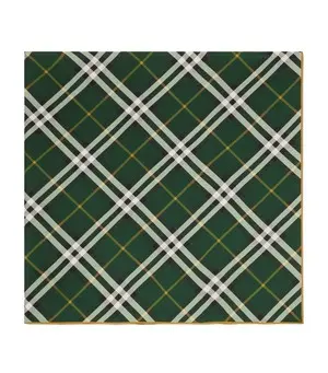 Burberry Silk Check Scarf - Green