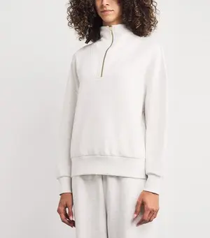 Varley Doublesoft Hawley Half-zip Sweatshirt - Ivory