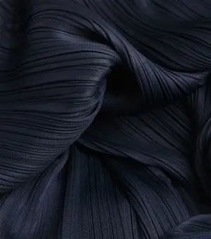 Issey Miyake Pleated Coat - Navy