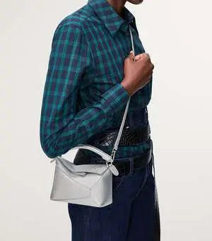 Loewe Mini Leather Puzzle Edge Top-handle Bag