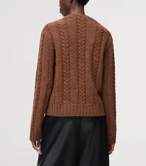 Loewe Wool Cable-knit Sweater - Brown