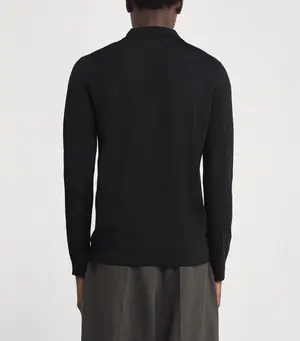Barena Venezia Merino Knit Polo Shirt - Black