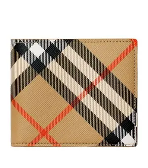 Burberry Check Bifold Wallet - Beige