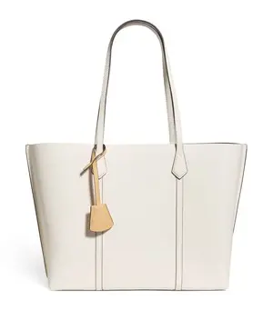 Tory Burch Leather Perry Tote - Ivory