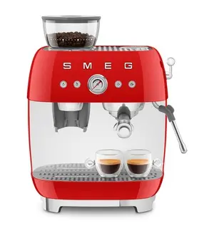 SMEG Egf03rduk Espresso Coffee Machine With Grinder - Red