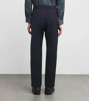 Barena Venezia Virgin Wool Drawstring Trousers - Navy