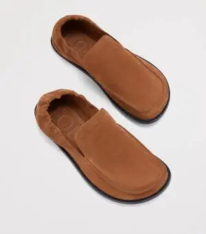 Loewe Suede Flex Loafers - Brown