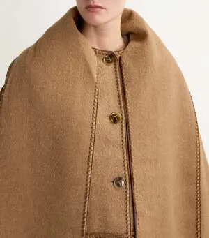 TOTEME Wool-blend Longline Coat With Scarf - Brown