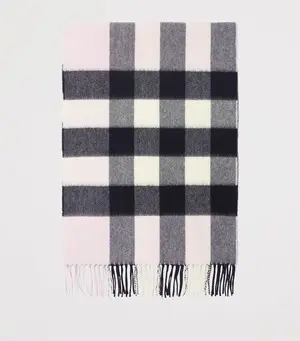 Burberry Cashmere Check Scarf - Pink