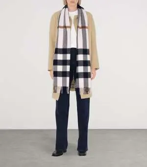 Burberry Cashmere Check Scarf - Pink