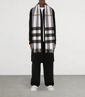 Burberry Cashmere Check Scarf - Pink