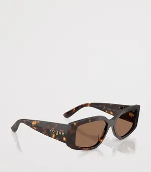 VOGUE Acetate Rectangle Sunglasses - Brown