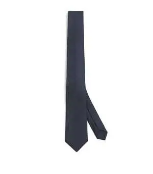 Giorgio Armani Silk Jacquard Standard Neck Tie - Blue